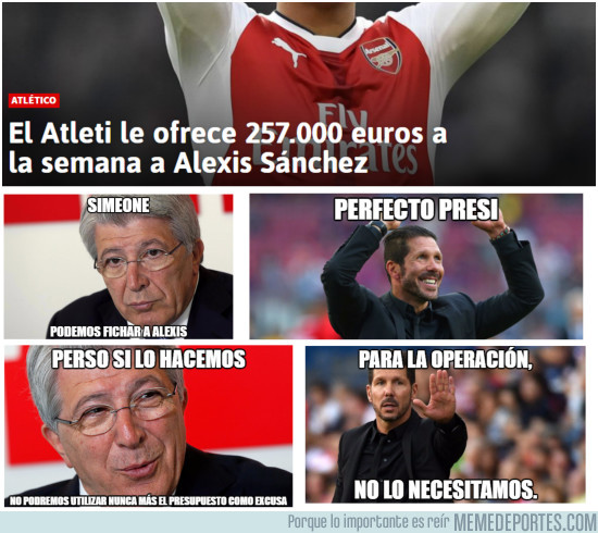 Por qué Simeone no quiere a Alexis Sánchez? - La Pelotona